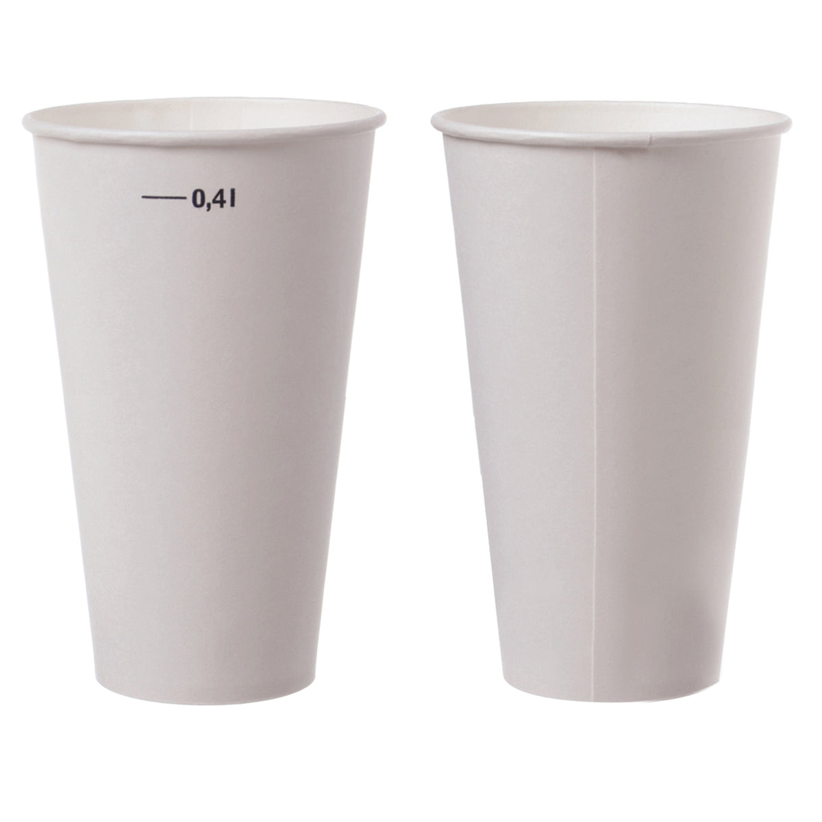 Paper cup / paper cup / drinking cup 0.4 ml white with calibration mar ...