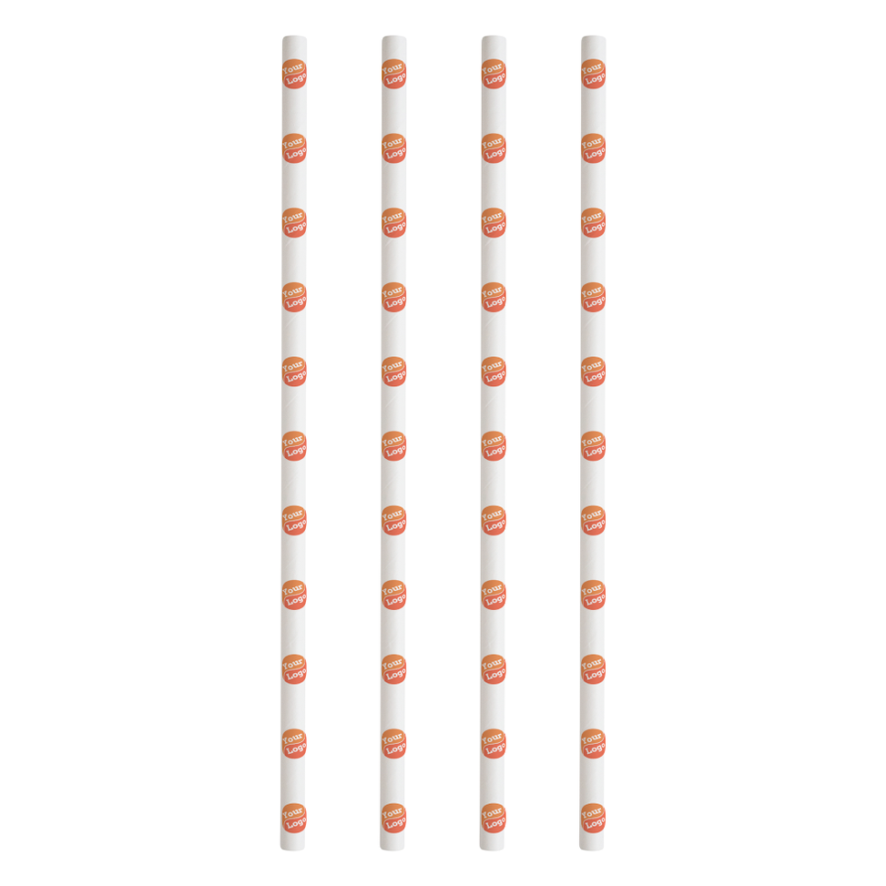 Paper straw, individually printable, desired color including Pantone ...