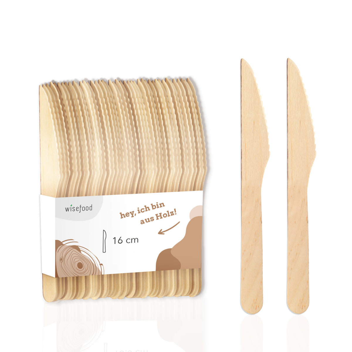 Wooden Knife - 16.5 cm - Pack of 20 — Wisefood